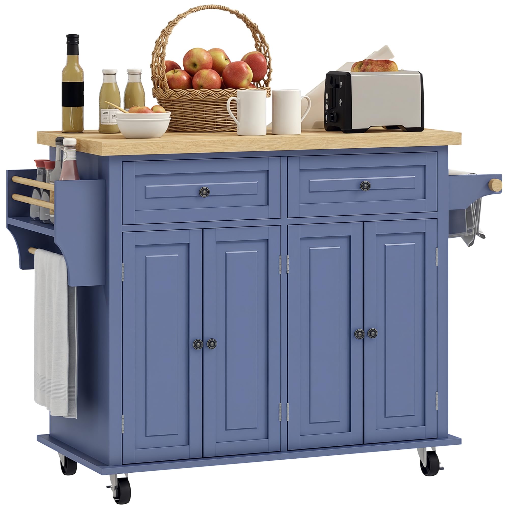Snapklik.com : HOMCOM Kitchen Island Cart