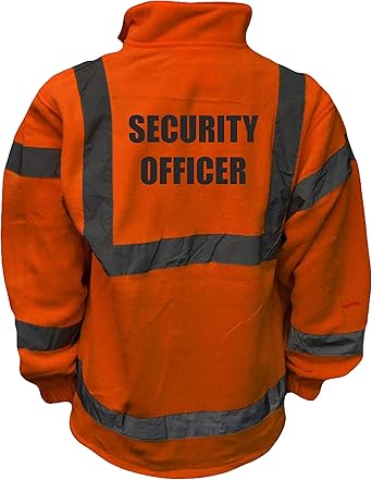 Security Officer Orange Hi Vis Fleece Jacket, Conforms to EN20471 Class ...