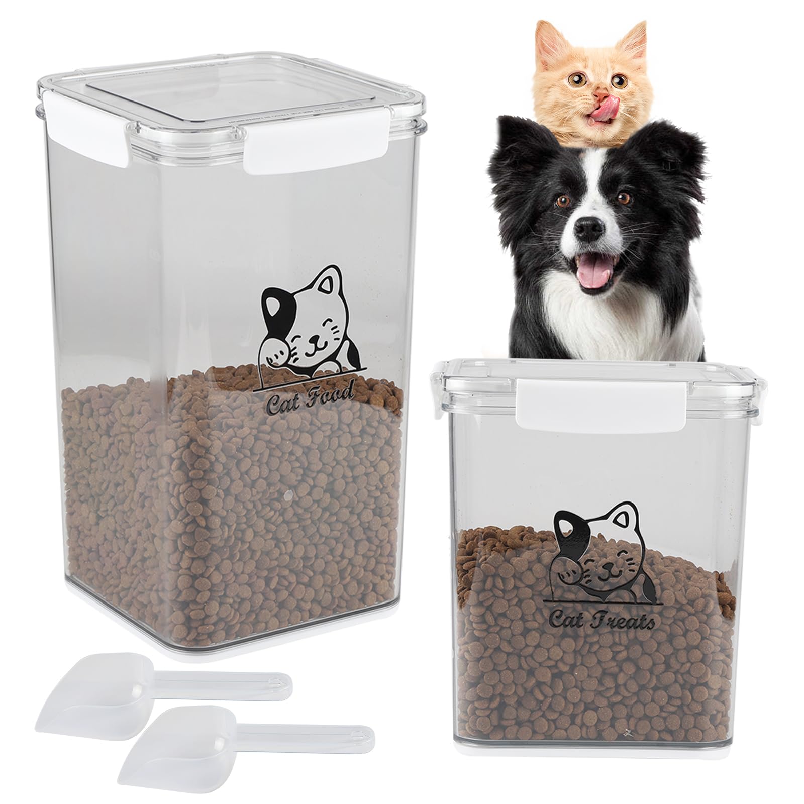 Amazon.com: Cat Food Container-Pet Food Container-Pet Food Containers ...