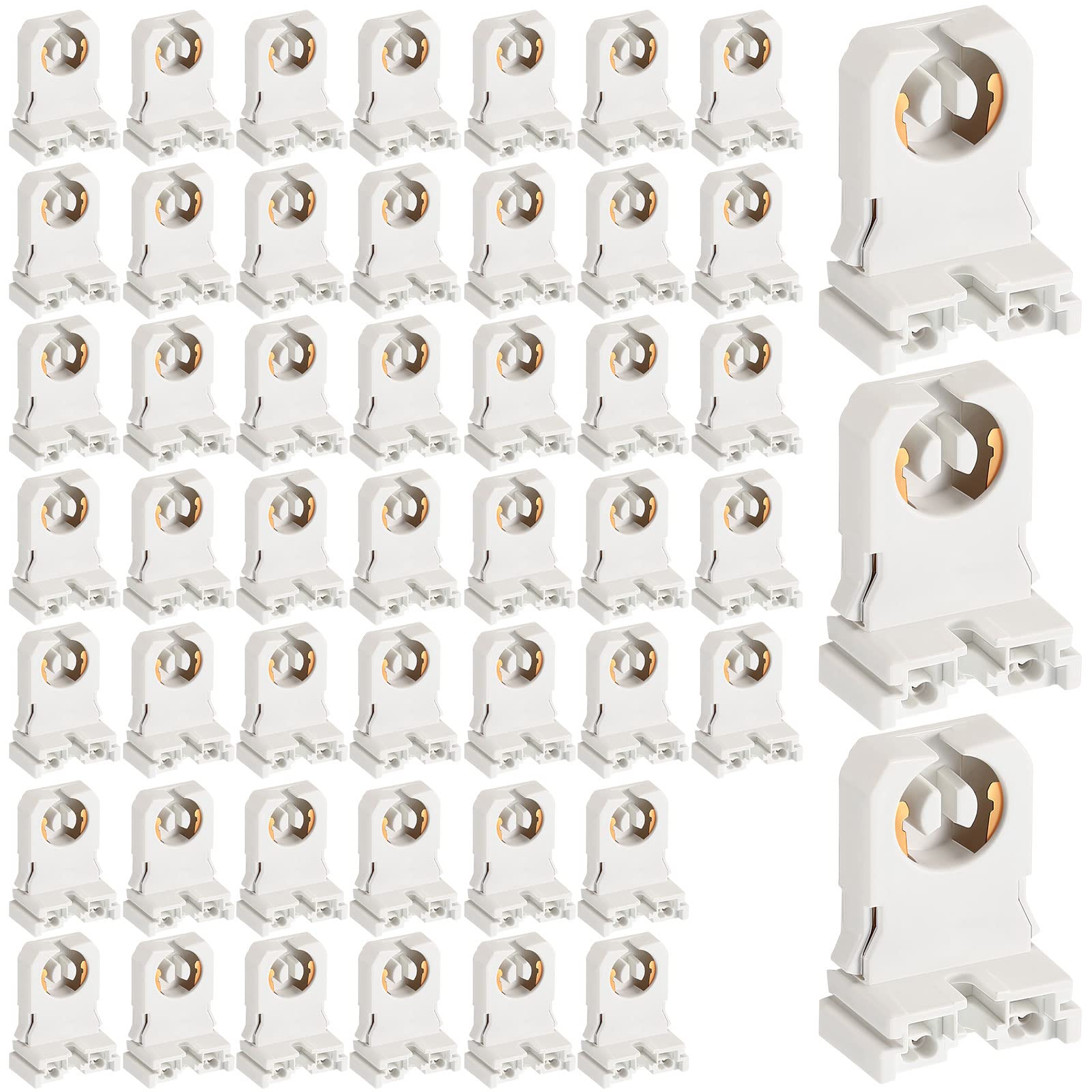 Buy 50 Pack Non Shunted T8 Lamp Holder, Turn Type Socket Tombstone ...