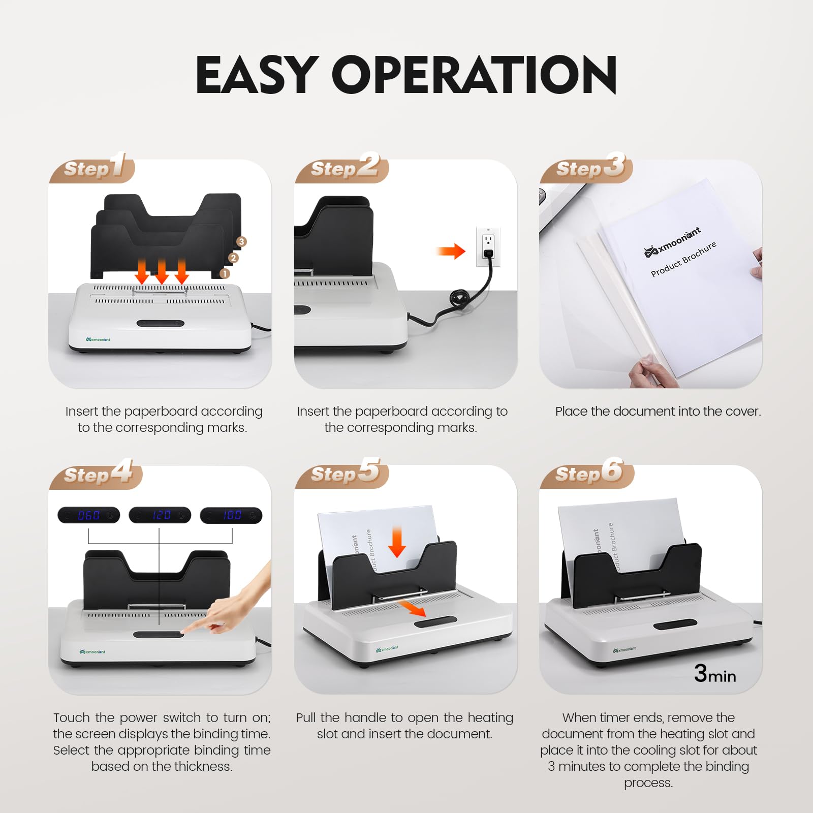 Snapklik.com : Mxmoonant Thermal Binding Machine PRO 500 Sheets ...