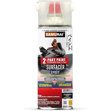 SAMURAI 2-Part Epoxy Superbike Primer Spray Paint (Undercarriage Black ...