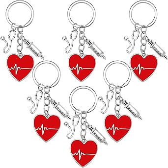 Amazon.com: Hicarer 6 Pcs Nurse Week Gifts Bulk Red Heart Nurse ...