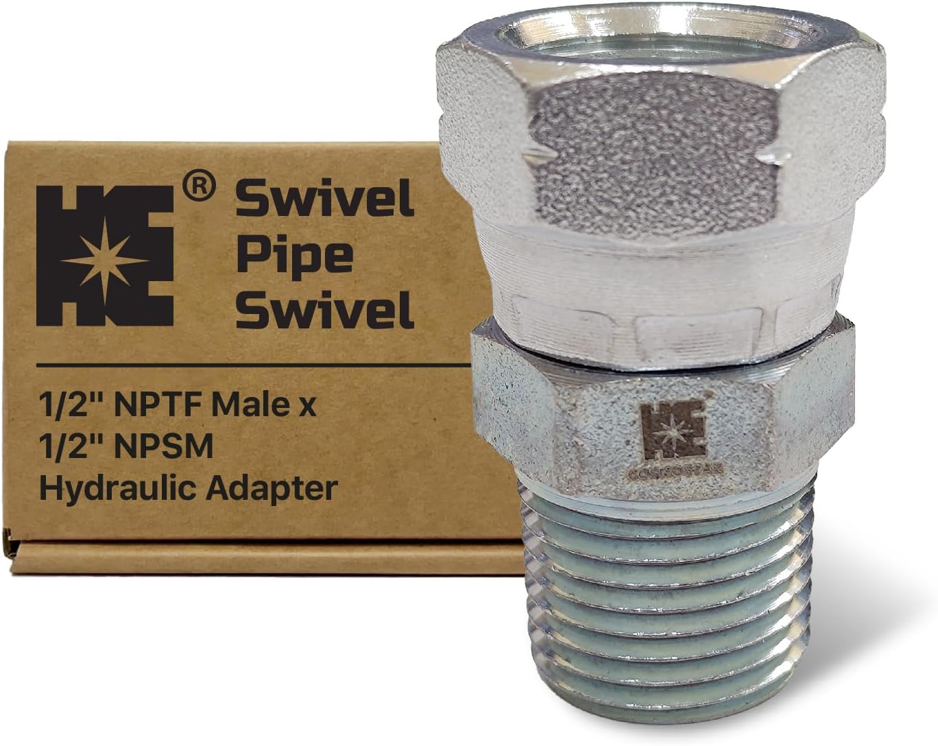 Amazon.com: Cosmostar 1/2" NPTF Male x 1/2" NPSM Swivel Pipe Swivel ...