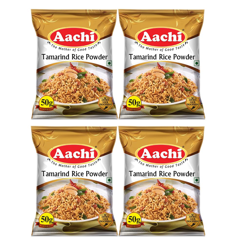Aachi Tamarind Rice powder 50gms - Pack of 4 x 50g : Amazon.in: Grocery ...