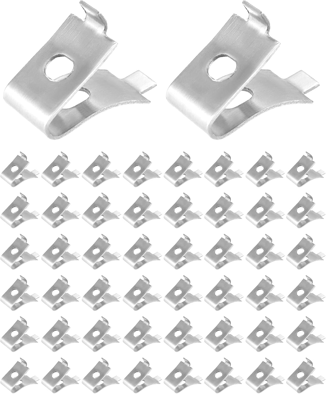 Amazon.com: QWORK Stainless Steel Shelf Bracket Clips, 50 Pack Freezer ...