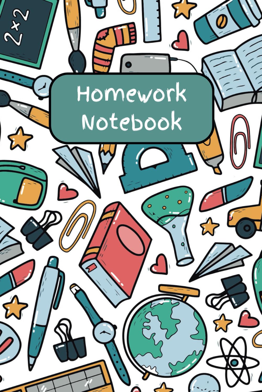 Homework Notebook: A Cute Colorful Notebook for Kids To Write Down ...