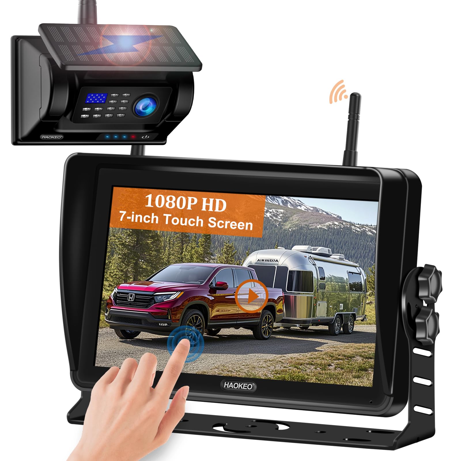 Amazon.com: Magnetic Solar Wireless Backup Camera 7'' IPS Touchscreen ...