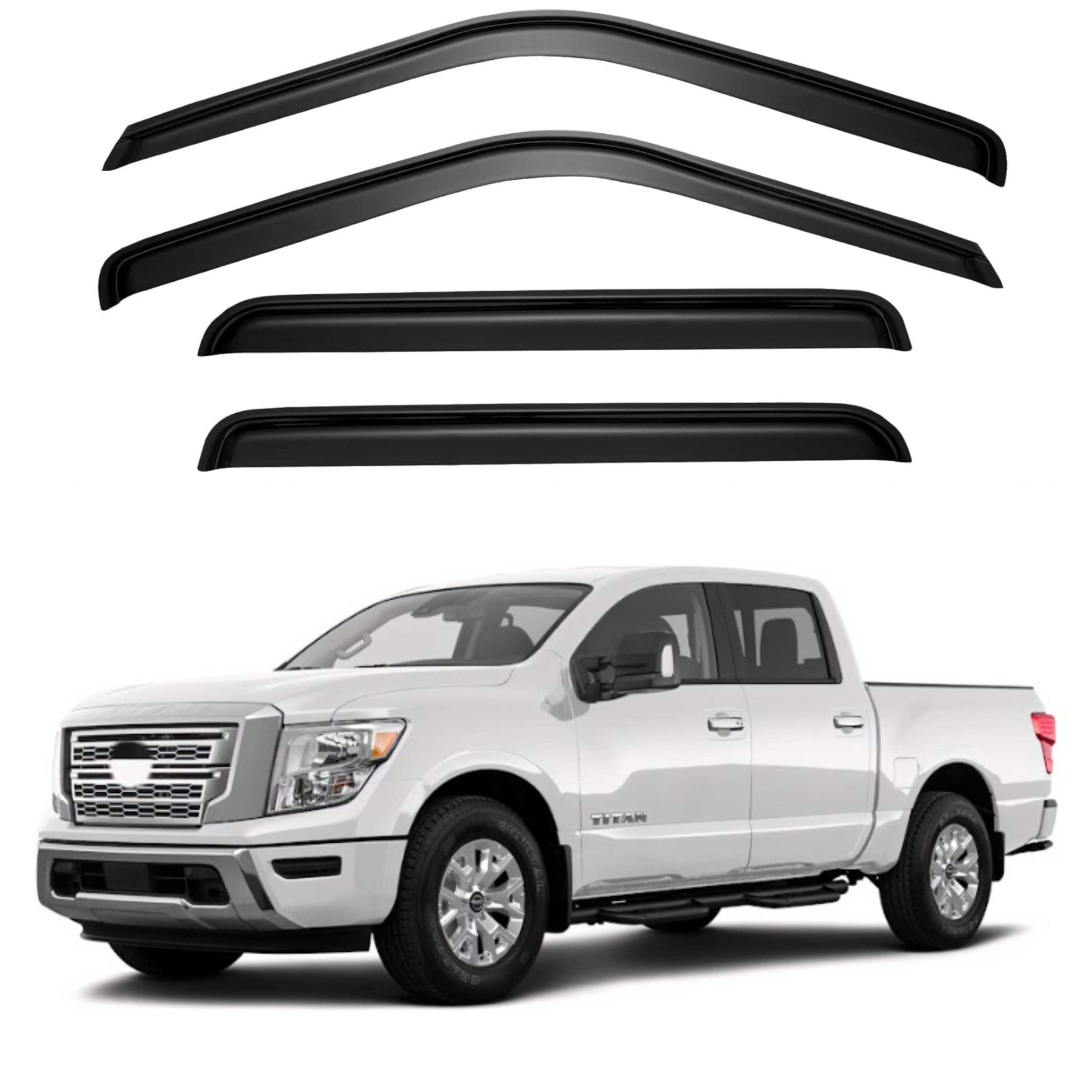 Amazon.com: KPY Window Visor Compatible with 2017-2023 Nissan Titan ...