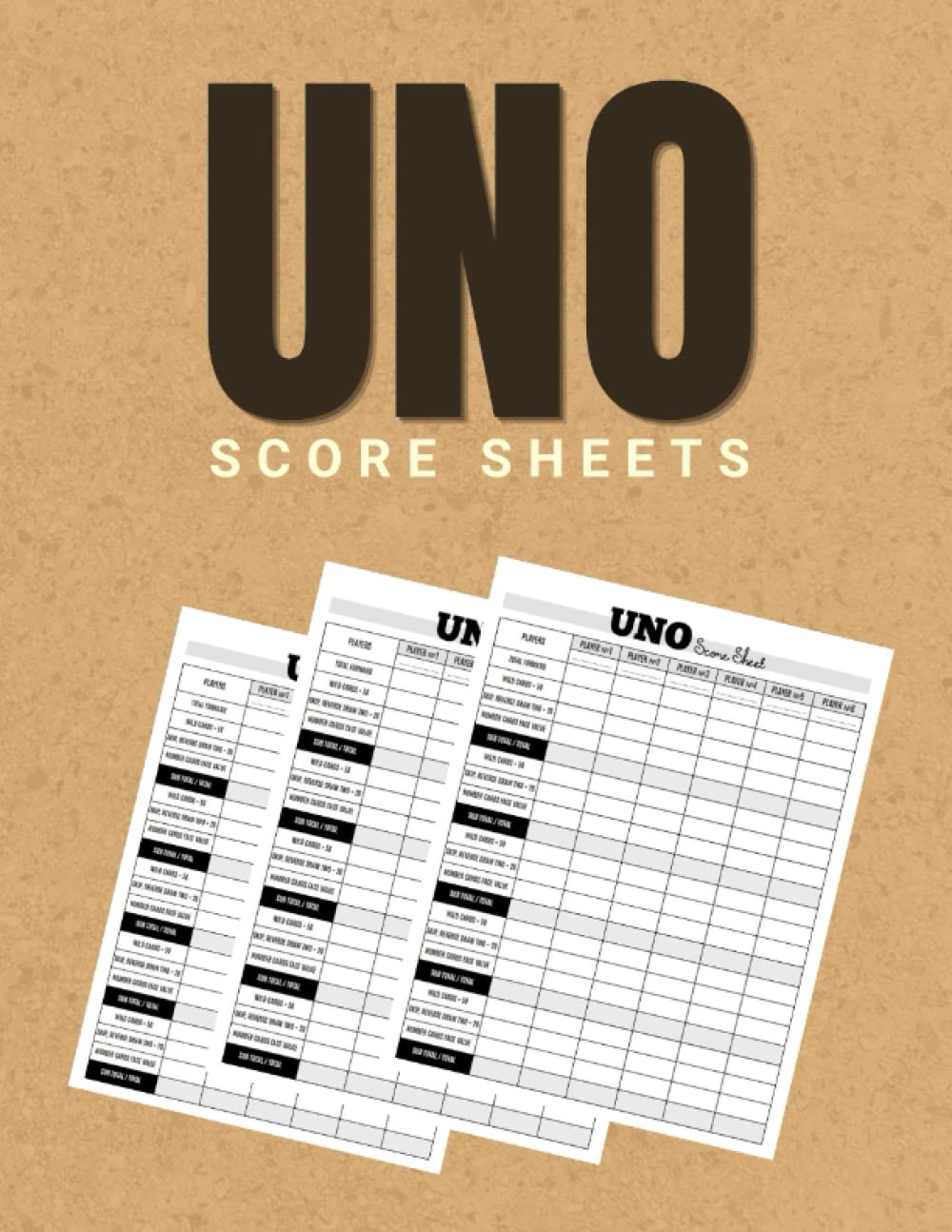 Uno Score Sheets: Keep Track of Scores Accurately and Easily, Uno Score ...