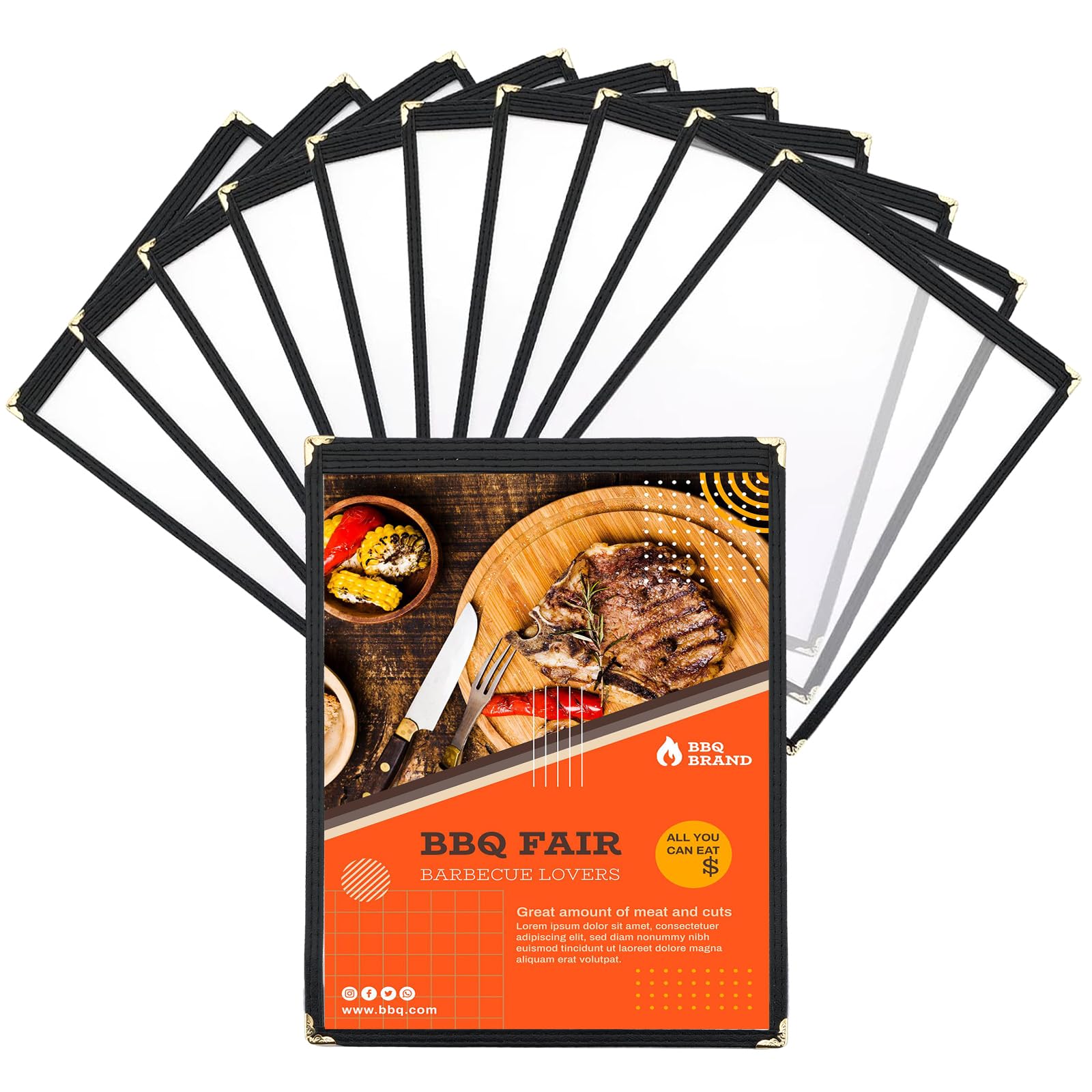Snapklik.com : MYFULLY 8.5 X 11 Inch Menu Covers Pack Of 10 Transparent ...
