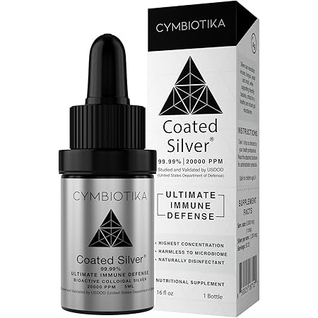 Amazon.com: CYMBIOTIKA Colloidal Silver Liquid Supplement with Coated ...