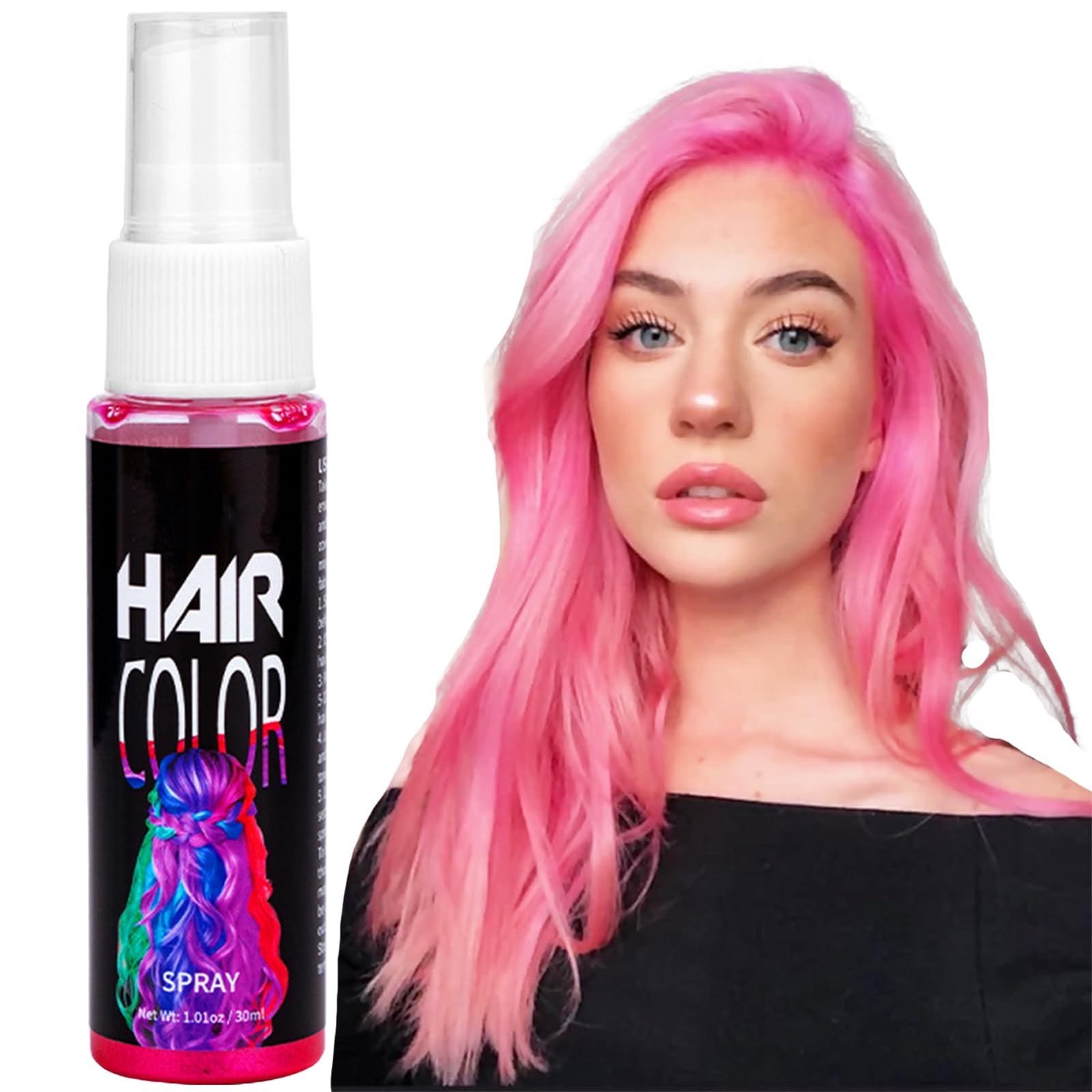 Pink Hair Dye - Hair Colour Spray - Barbie Pink Temporary Coloured Hair ...