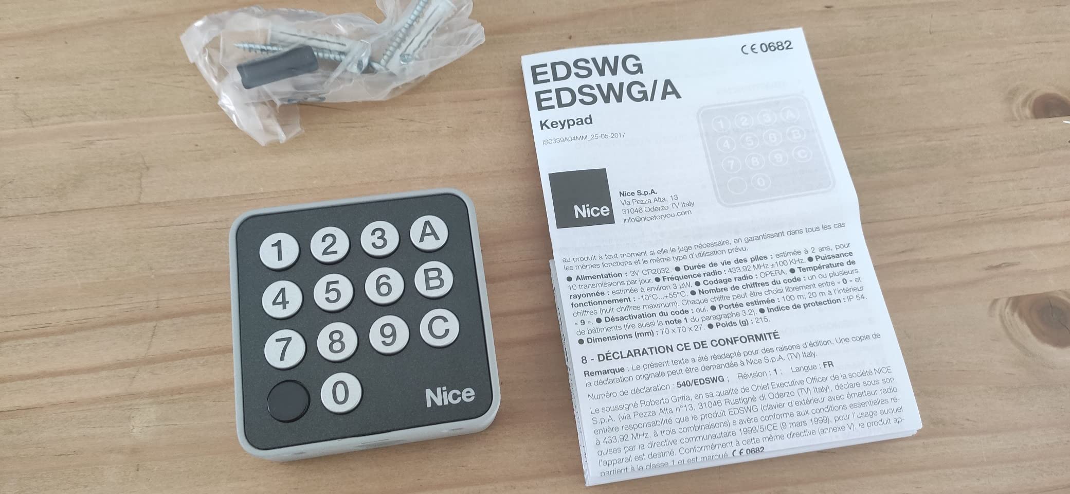 Clavier à code EDSWG 13 touches Nice : Amazon.fr: Bricolage