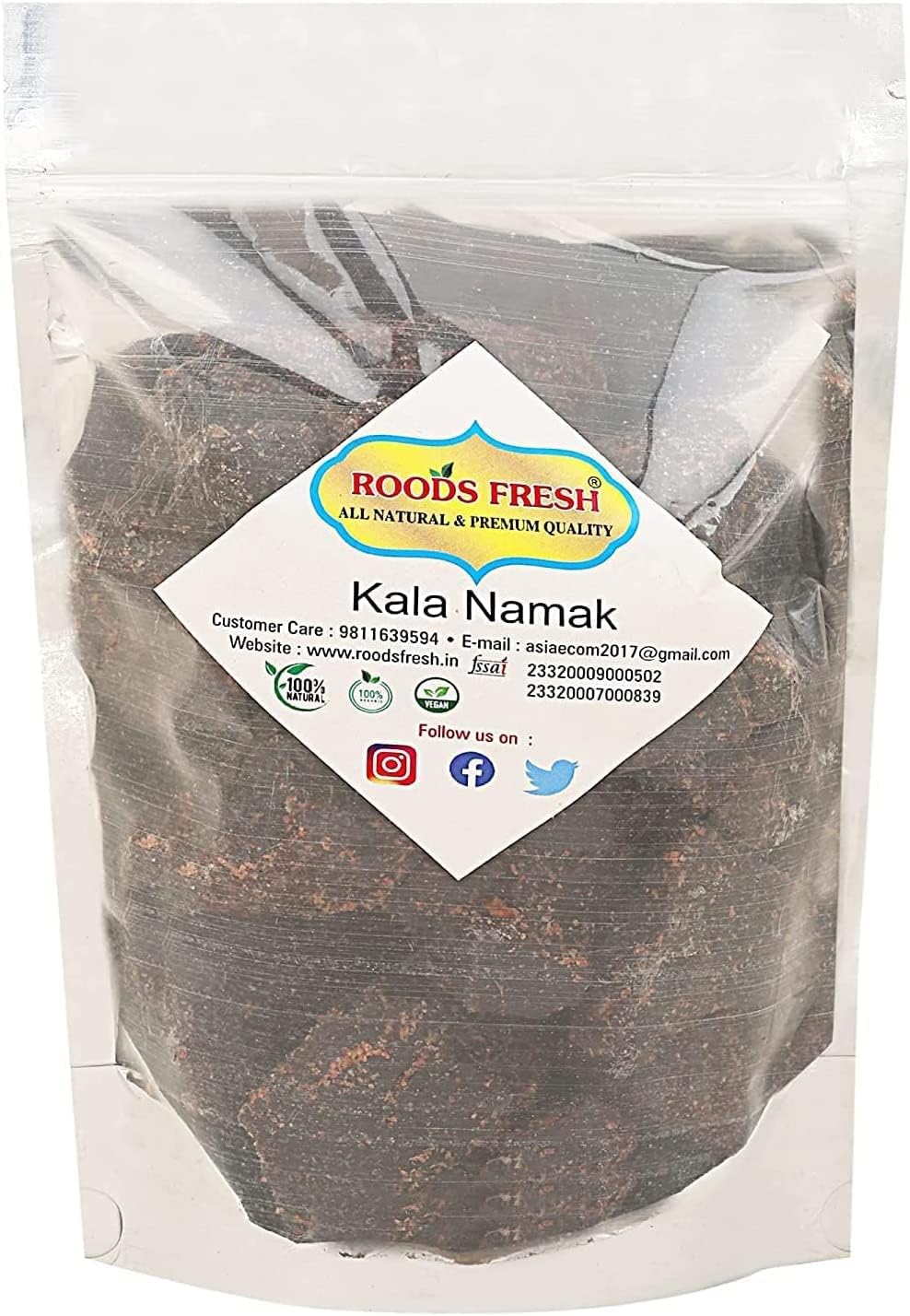 CROW Cristales de sal negra del Himalaya totalmente naturales Kala ...