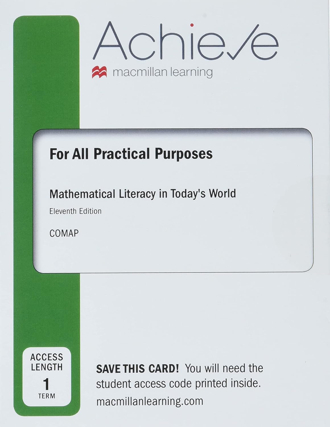 Amazon.com: Achieve for For All Practical Purposes (1-Term Access ...