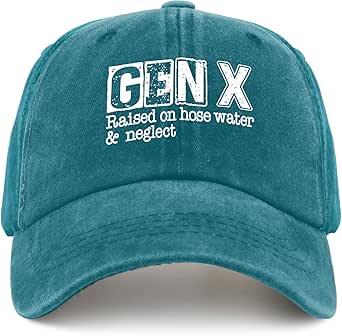 Gen X Raised on Hose Water Neglect Stamp Golf hat Custom Baseball Cap ...
