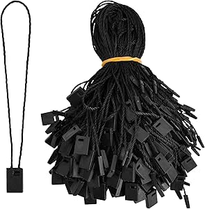 6.7 Inch 1000Pcs Hang Tag String, Black Clothing Tag Rope, 17CM Snap ...