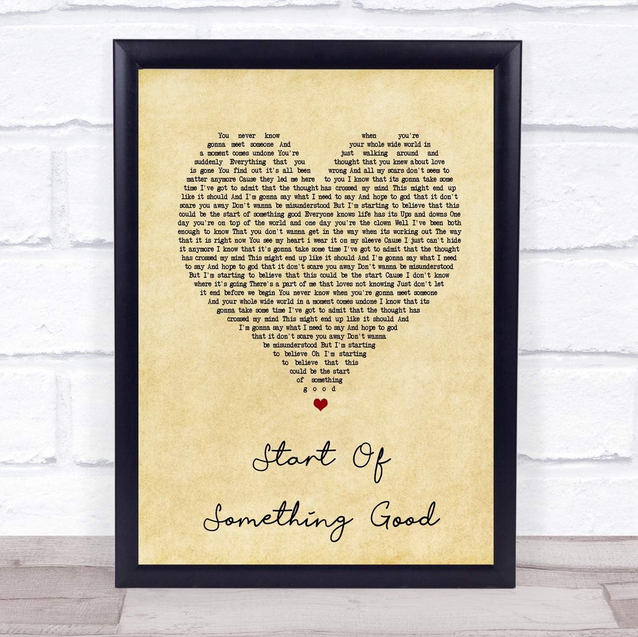 Amazon.com: Start of Something Good Vintage Heart Song Lyric Art Music ...