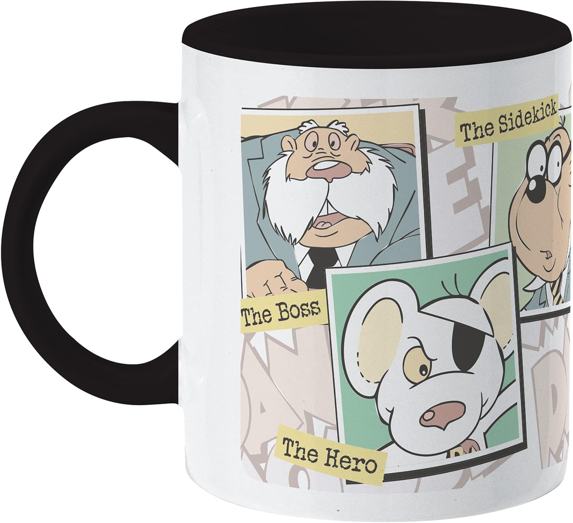 Kapow Gifts Danger Mouse Mug Logo DM Retro Kids TV, Ceramic, 250ml ...