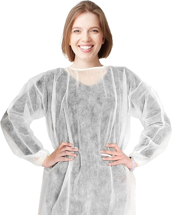 Amazon.com: EZGOODZ Disposable Shirts, 29" x 32". Pack of 10 White ...