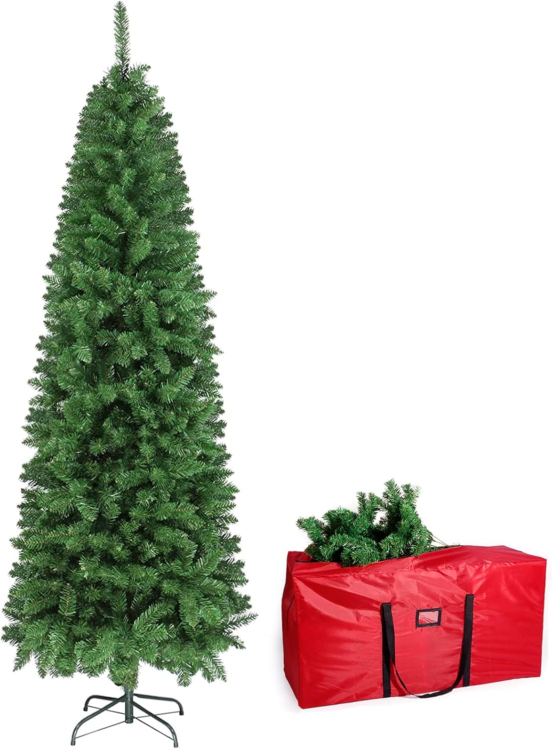 UHAPEER Pencil Christmas Tree 7FT, Artificial Slim Pencil Tree, 900 ...