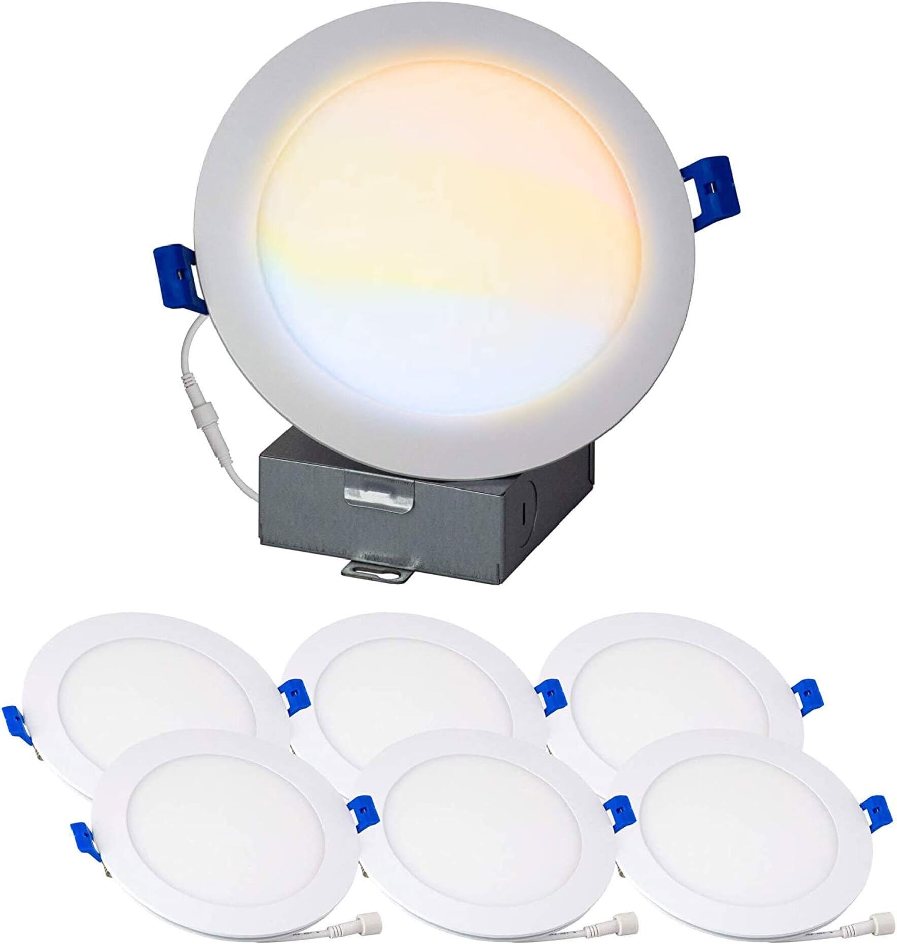 Amazon.com: Canless LED Recessed Light 4 Inch (6 Pack, Round) – 5 CCT ...