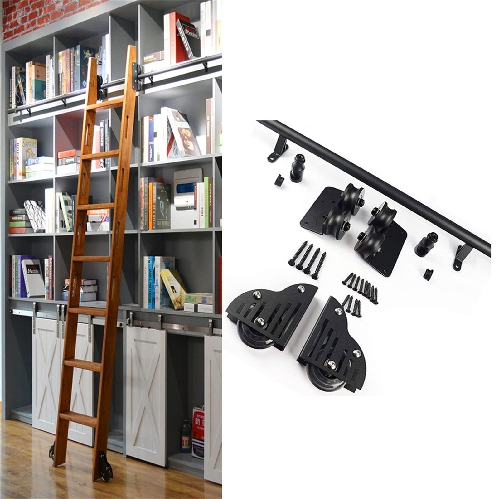 Augustus Library Bookshelf Ladder