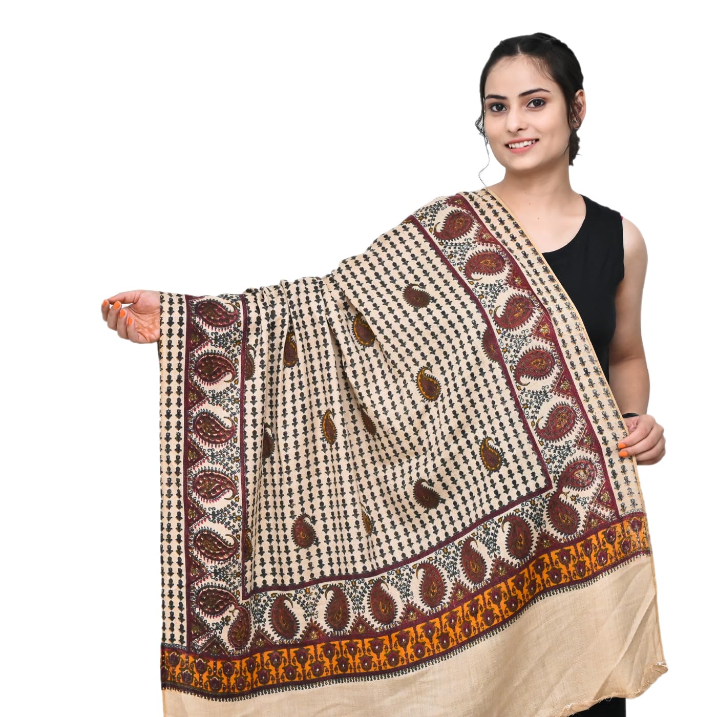 Buy Wizme Women Winter Warm Woolen Shawl/Winter Pashmina Shawl/Kashmiri ...
