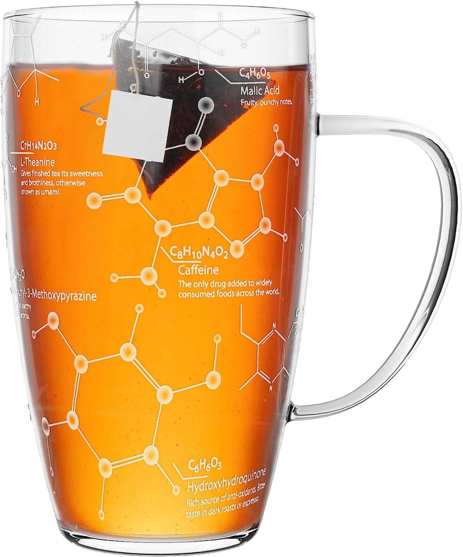 Amazon.com | Greenline Goods Glass Chemistry Glass Tea Cups - 18 oz ...