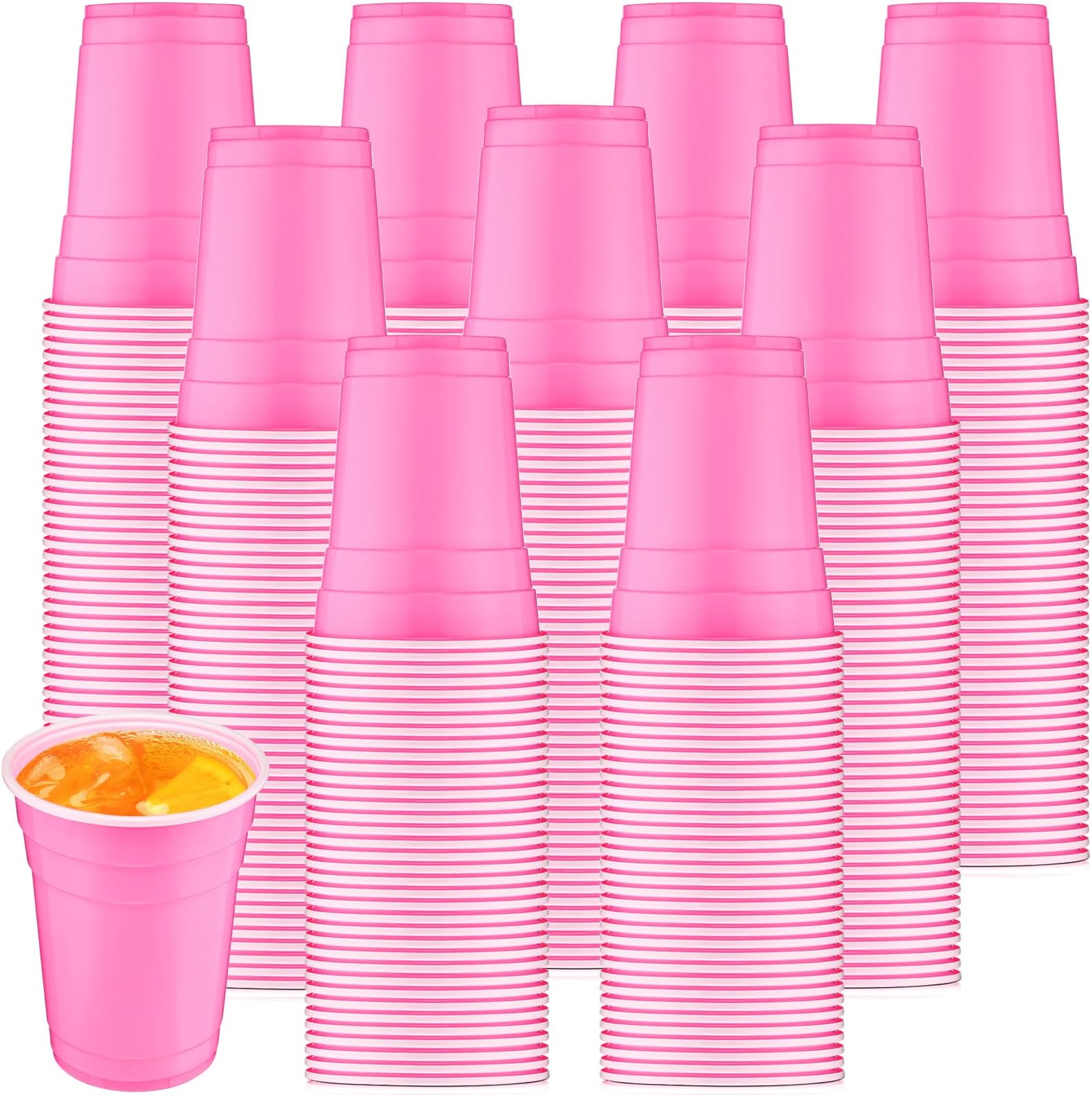 Amazon.com: Bokon 200 Count Plastic Cups 16 Ounce Disposable Party ...