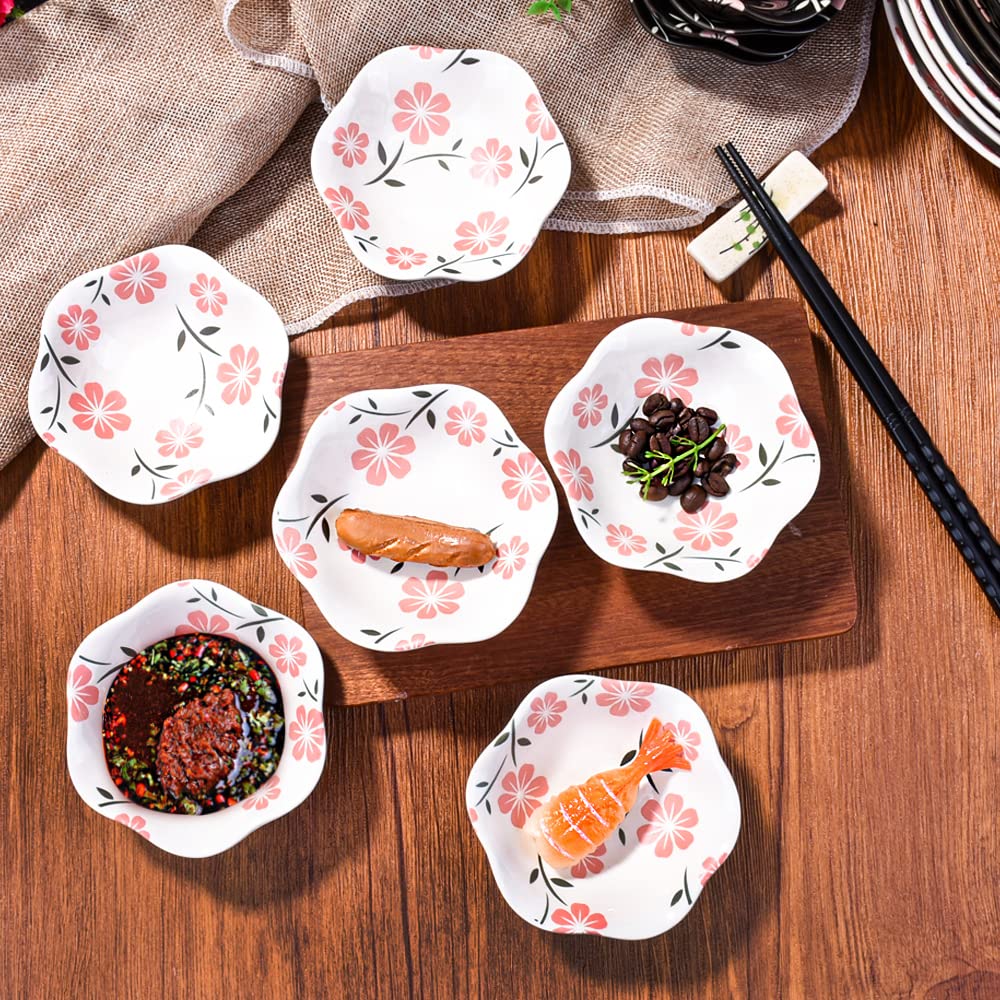 Snapklik.com : Japanese Ceramic Soy Sauce Dish Set Of 6, Dipping Sauce ...