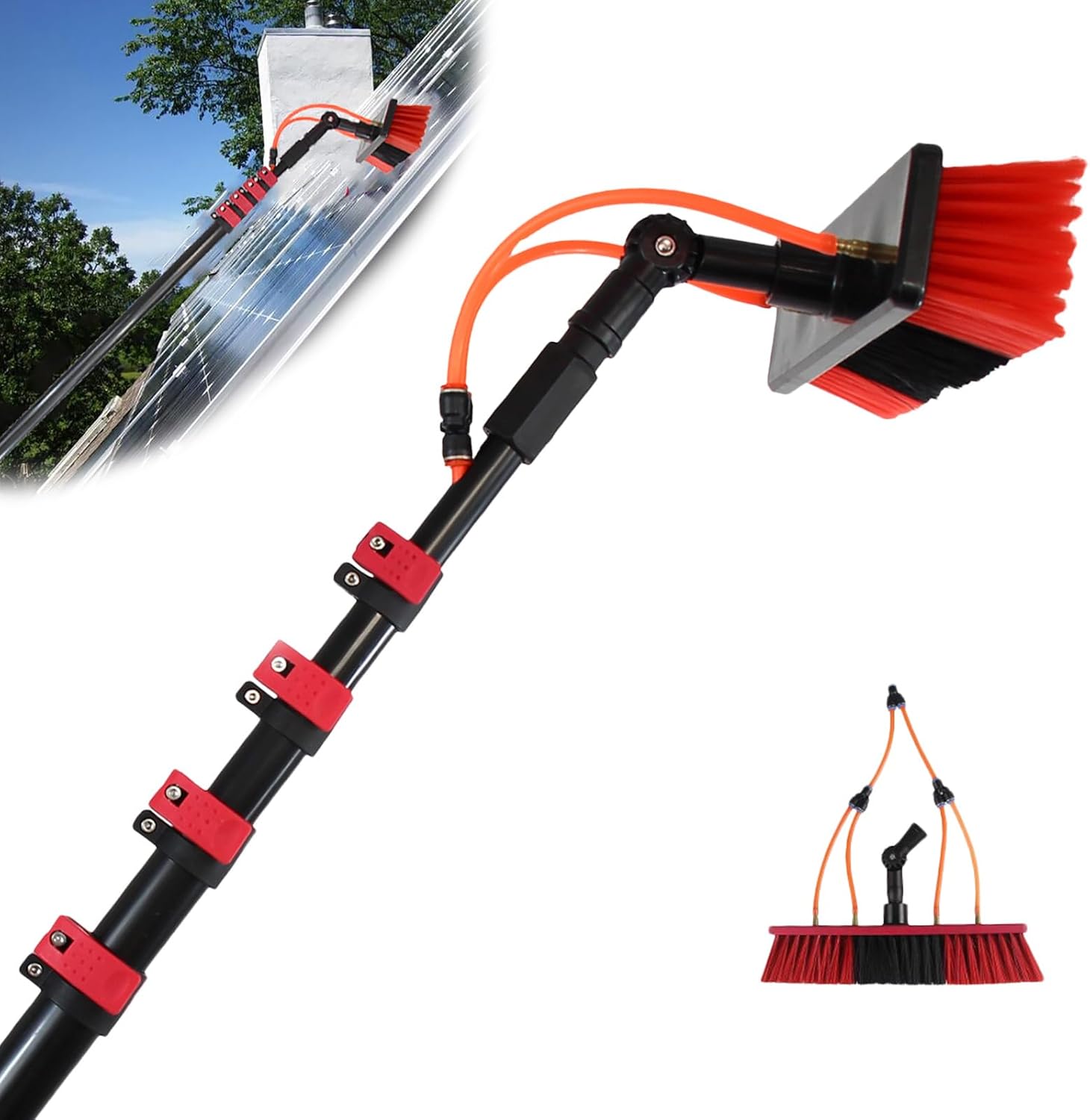Telescopic Water Fed Window Cleaning Pole With Adjustable Brush Head ...