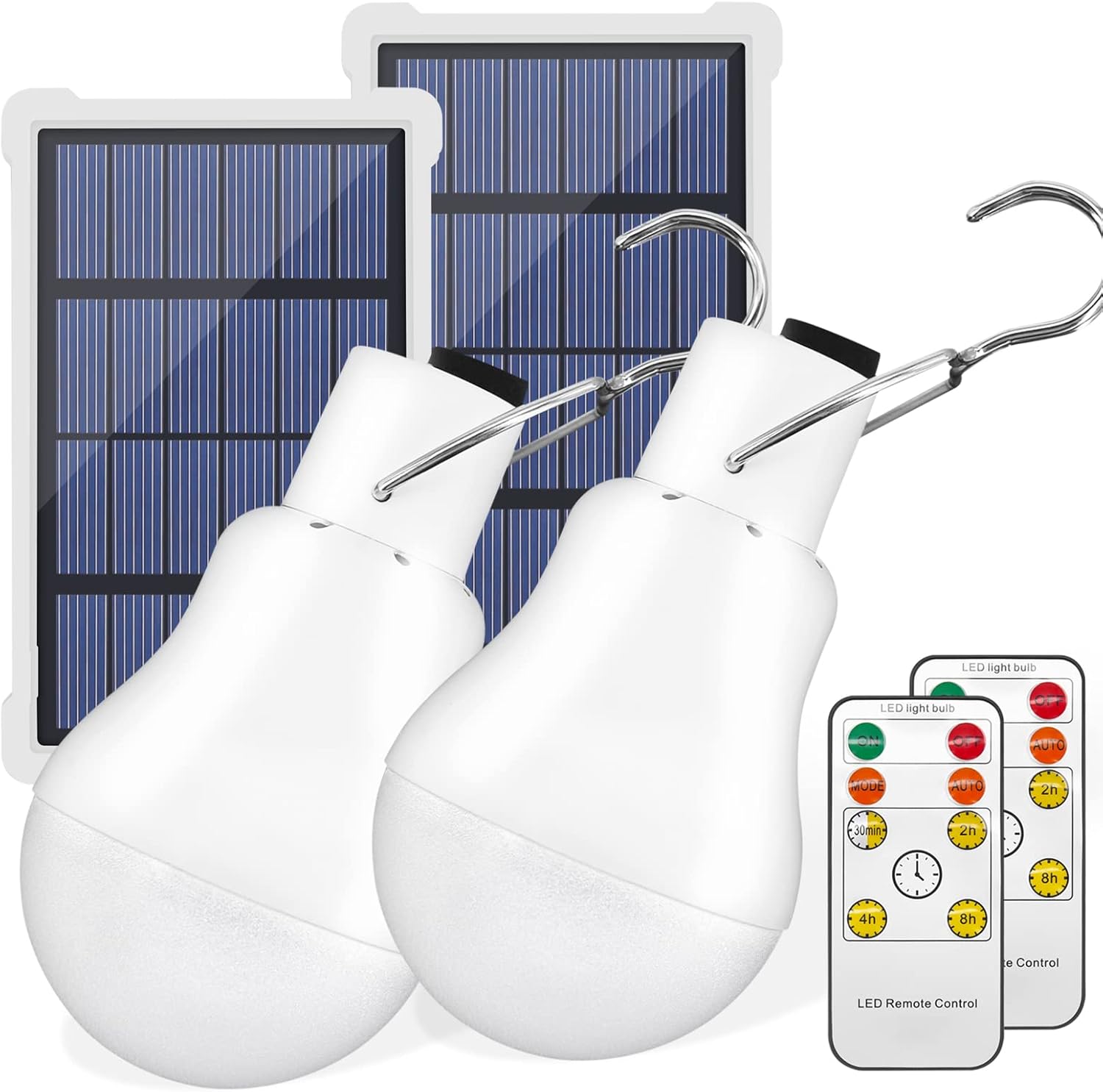 Amazon.com: Bombillas solares portátiles, bombillas LED de emergencia ...
