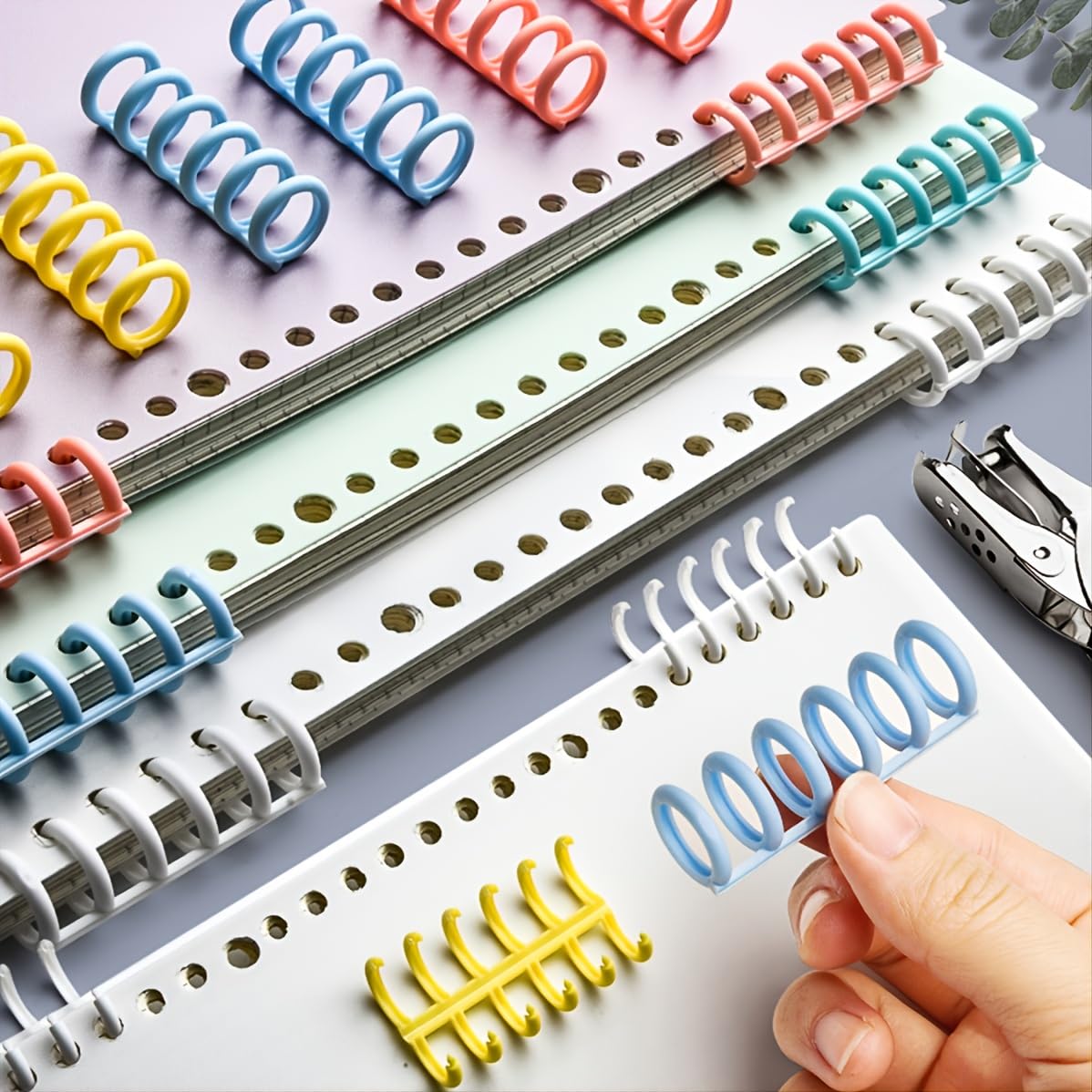 KICKZU 10Pcs Book Binding Kit, Spiral Binding Ring | Ring Plastic Loose ...