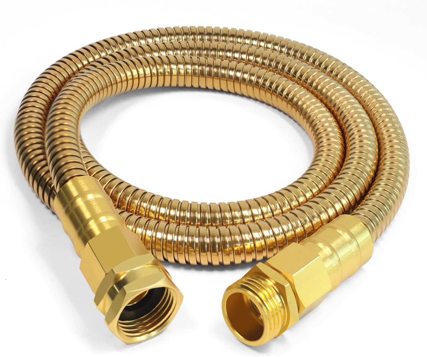 Holldoor Short Metal Garden Hose 3 ft – 304 Stainless Steel Water Hose ...