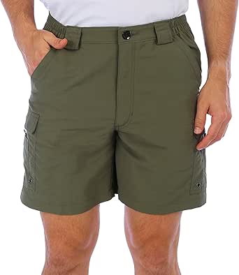 Reel Legends Mens Solid Bonefish UPF 50 Cargo Shorts | Amazon.com