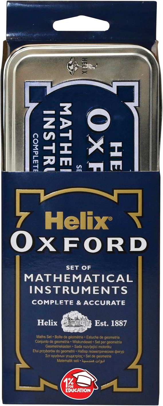 Amazon.com: Helix Oxford Maths Set with Storage Tin : Office Products
