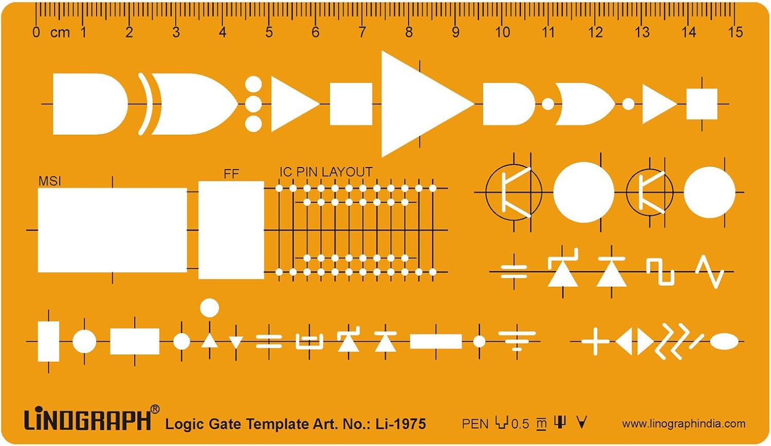 Logic Gate Template Drafting And Design Templates Stencil Symbols ...