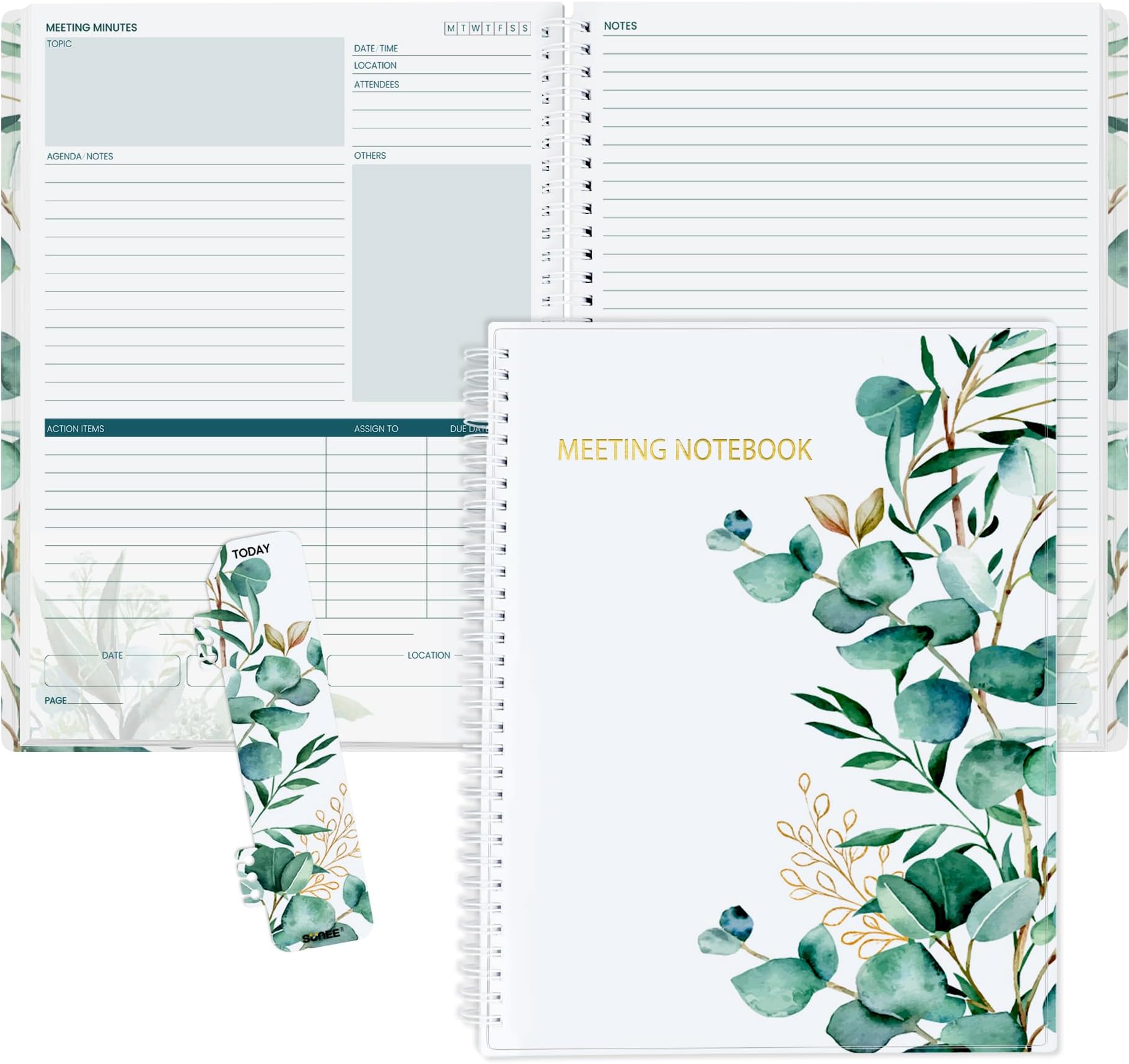 Amazon.com : SUNEE Half Meeting Half Note - 8.5"x11" Professional ...