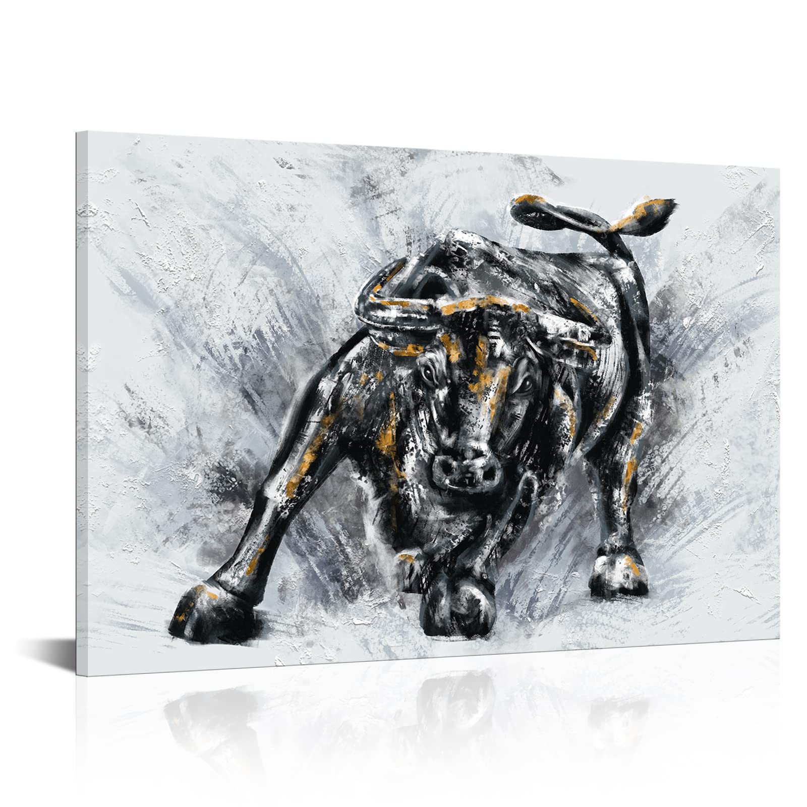 Canvbay Animal Wall Art Decor Fighting Bull Painting Picture Prints on ...