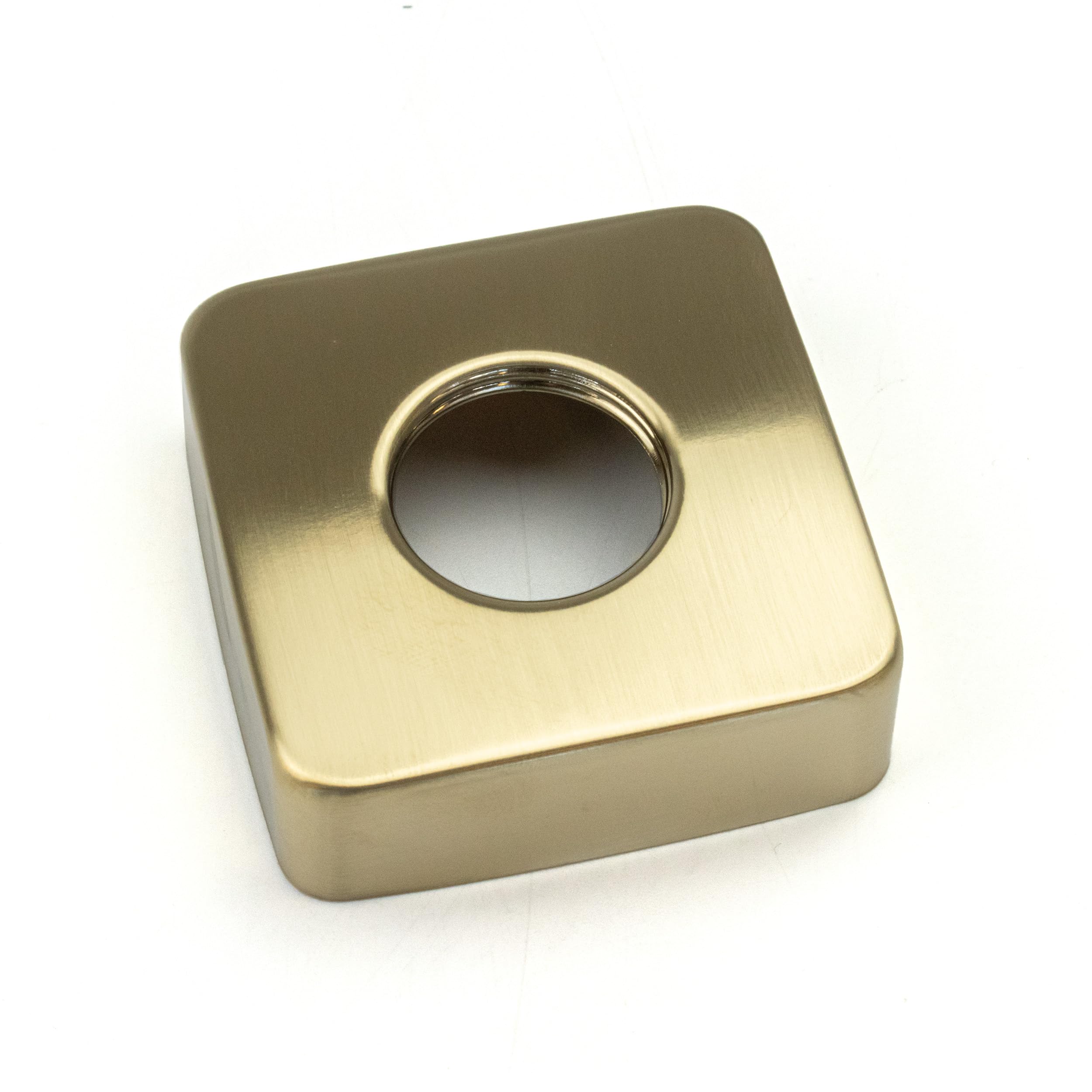 Xcel Home Brushed Gold Square Shower Fixing Kit Plates (Pair) with 3/4 ...