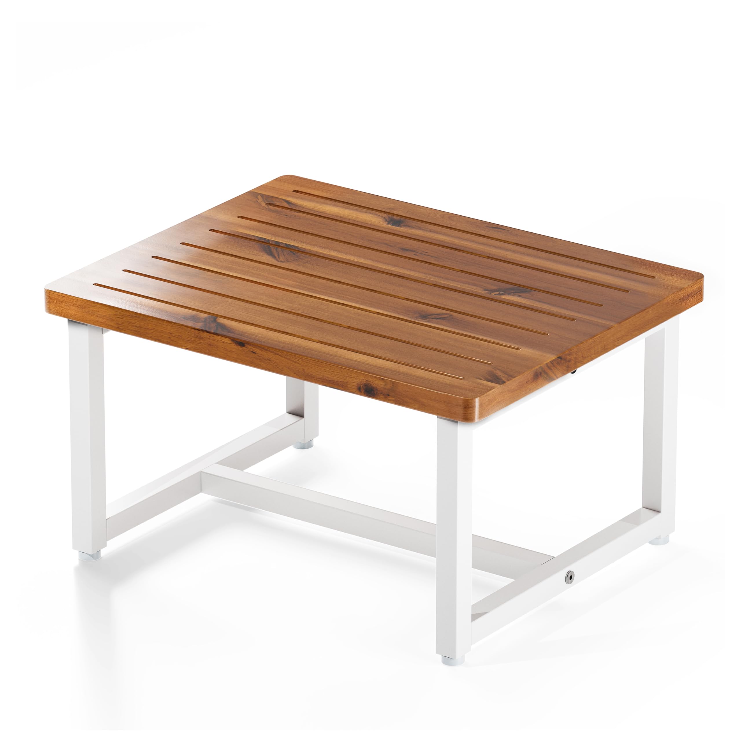 No Assembly Holana Acacia Wood Step Stool - Foldable, , Holds 550 Lbs ...