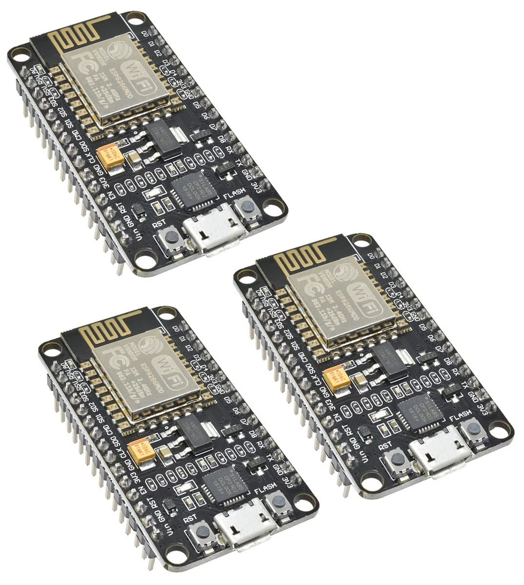 3Pcs ESP8266 ESP-12E,Aideepen NodeMCU ESP8266 30PIN ESP-12E Development ...