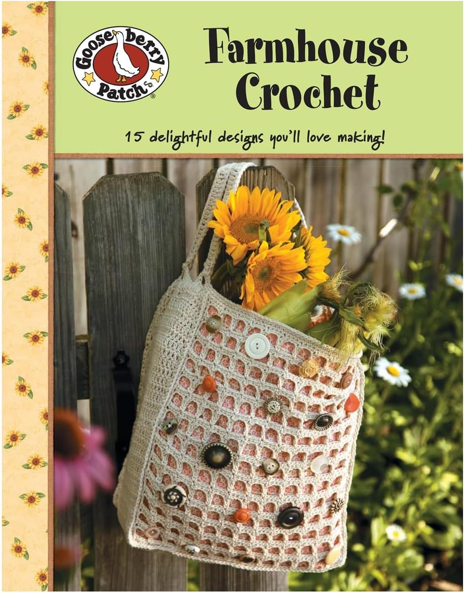 Amazon.com: Leisure Arts Gooseberry Patch Farmhouse Crochet Book ...