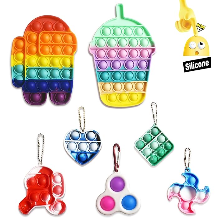 Buy Fidget Toys,Fidget Pack,Pop Bubble Sensory Fidget Toy,Simple Dimple ...