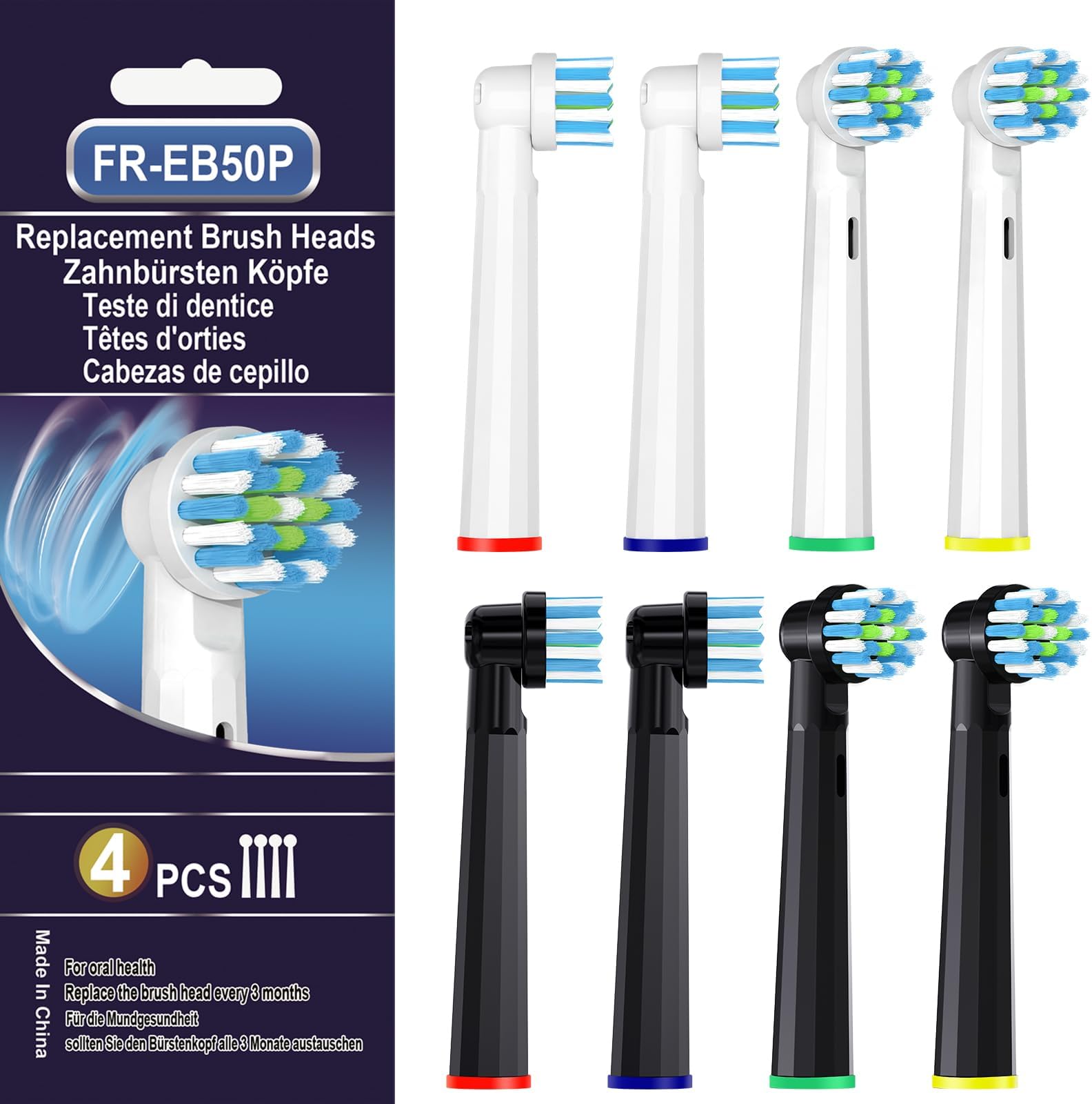 Amazon.com : BKIX Replacement Brush Heads Compatible with Braun Oral B ...