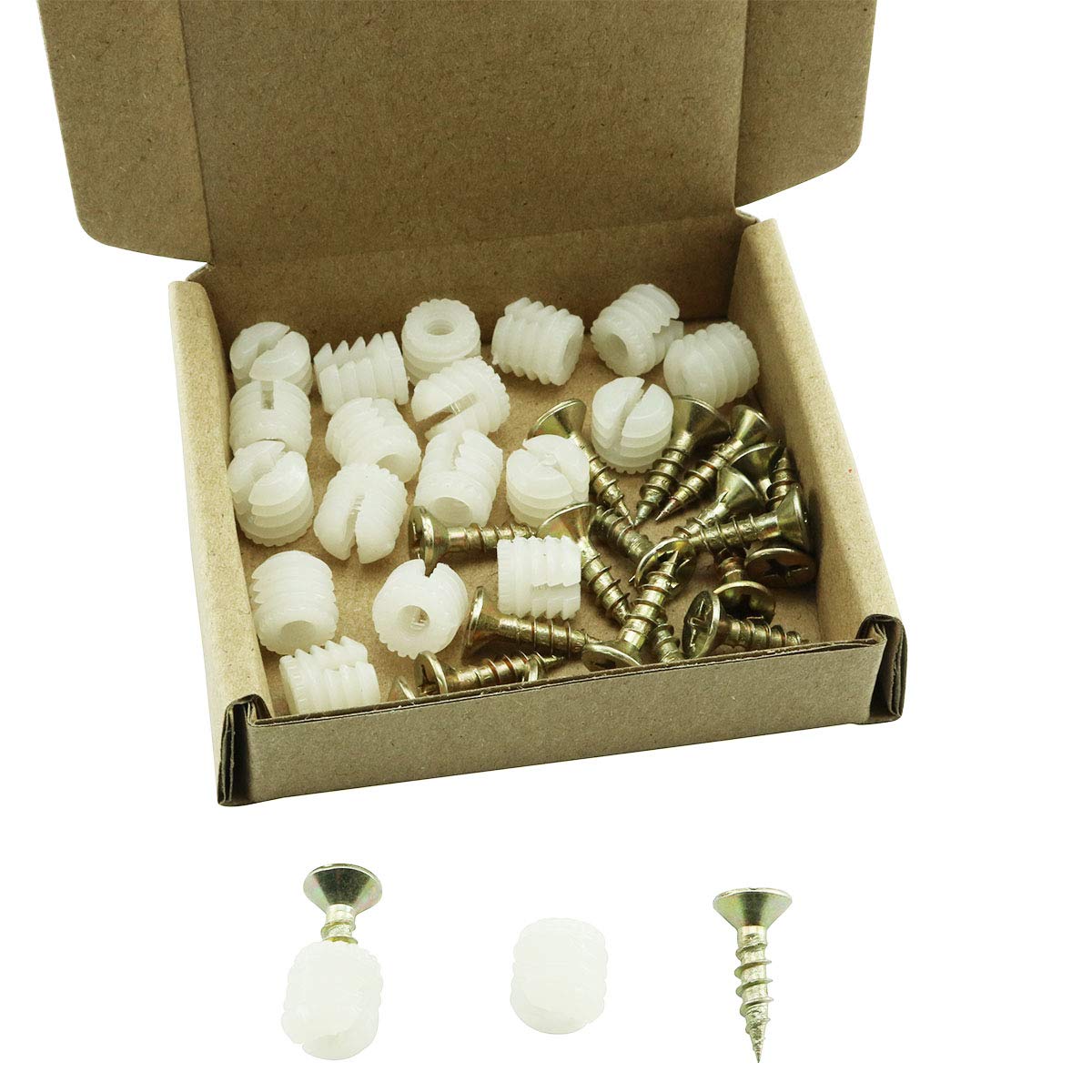 TAODAN 20PCS Plastic Dowel Inserts and Mounting Screws for Hinges ...