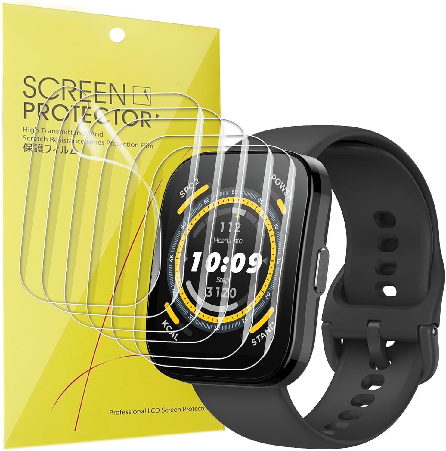 Amazon.com: Lamshaw Compatible for Amazfit Bip 5 Screen Protector, [6 ...