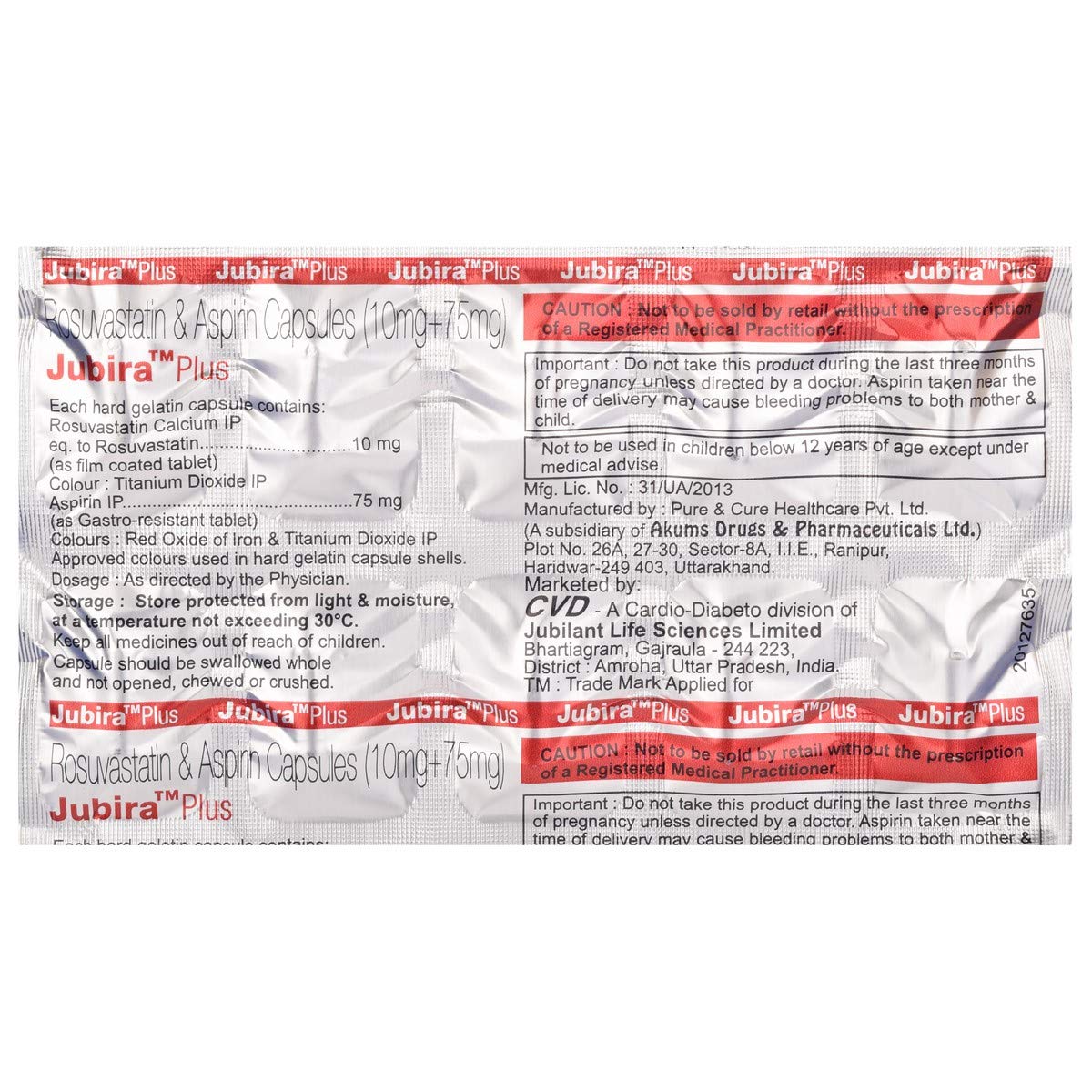 Jubira Plus - Strip of 10 Capsules : Amazon.in: Health & Personal Care